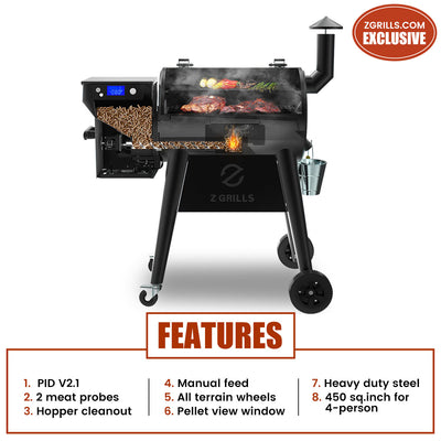 Top Rated 450B Pellet Grill - Z Grills